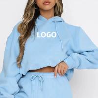 China Custom Logo Winter High Quality Casual Wool Sweatpants and Hoodie 2 Piece Sets Fitness Solid Color Cotton Fleece Women Tracksuit for sale