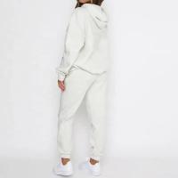China Custom Logo Winter High Quality Casual Wool Sweatpants and Hoodie 2 Piece Sets Fitness Solid Color Cotton Fleece Women Tracksuit for sale