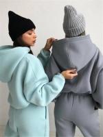 China Drawstring Pants Two Piece Sets Women Tracksuit Jogging Suits Women Sweatpants and Hoodie Set for sale