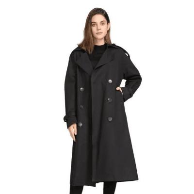 China Customized Autumn Gabardina Ladies Overcoat Plus Size Long Sleeve Trench Coat for Women for sale