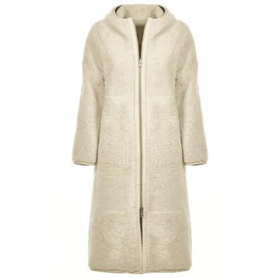 China Top Quality Real Leather Jacket Lightweight Comfortable Shearling Coat with Hood Handmade in Italy for Women&prime;s Fashion for sale