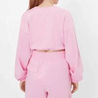 China Custom Latest Designs Cropped Sweatshirt Joggers Two Piece Tracksuits for Women for sale