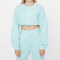 China Custom Latest Designs Cropped Sweatshirt Joggers Two Piece Tracksuits for Women for sale