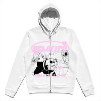 China OEM Custom Oversized High Quality 100% Cotton Full Face Zip up Hoodie Heavyweight Screen Printing Logo Custom Full Zip Hoodie for sale