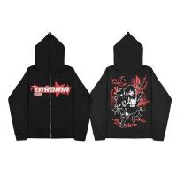 China OEM Custom Oversized High Quality 100% Cotton Full Face Zip up Hoodie Heavyweight Screen Printing Logo Custom Full Zip Hoodie for sale
