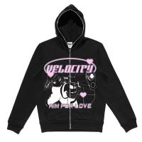 China OEM Custom Oversized High Quality 100% Cotton Full Face Zip up Hoodie Heavyweight Screen Printing Logo Custom Full Zip Hoodie for sale