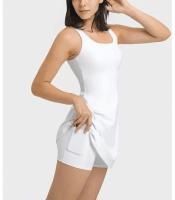 China Custom New Style Sport Wear with Pocket Workout Skirts High Waist Fitness Yoga Shorts Athletic Gym Women Tennis Dress for sale