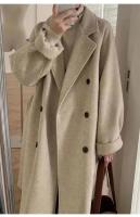 China Fall and Winter Woman&prime;s Coats Ladies Jackets Woolen Solid Turn Down Collar Long Coats for Woman for sale