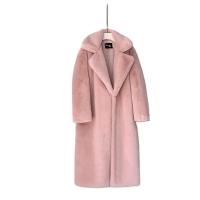 China 2023 Winter Women Coat Luxury Vegan Fur Coat Faux Mink Fur Women Long Faux Fur Coat for Ladies for sale