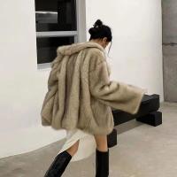China 2023 Luxury Winter Fur Coat Fashion Racoon Fox Fur Coat for Women for sale