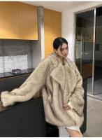 China 2023 Luxury Winter Fur Coat Fashion Racoon Fox Fur Coat for Women for sale