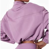 China High Quality Custom Zip up Hoodies Streetwear Causal Crop Jackets Women Oversized Drawstring Cropped Hoodies for sale