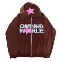 China Hoodies Heavyweight High Quality Cotton Fleece Full Hoodie Custom Embroidered Zip up for sale