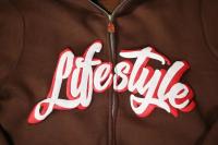 China OEM Custom Made Men Oversized Pullover Full Zip up 3D Logo Puff Print Hoodie for sale