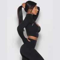 China Wholesale 3 Piece Sportswear Long Sleeve Crop Top Pant Yoga Workout Set Women Clothing Active Wear Gym Fitness Sets for sale