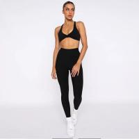 China High Quality Yoga Wear Sports Bra Custom Logo Fitness Sexy Cross Back Yoga Bra for sale