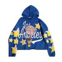 China Wholesale Custom Full 3D Puff Print Casual Raw Hem Hooded Pullover Embroidery Logo Cut Edge Hoodie for sale