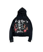 China Wholesale Custom Full 3D Puff Print Casual Raw Hem Hooded Pullover Embroidery Logo Cut Edge Hoodie for sale
