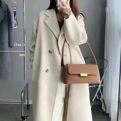 China Winter Mongolian Cashmere Overcoat Luxury Ladies Long Alpaca Wool Trench Coat Women 100% Wool Cashmere Handmade Coat for Women for sale