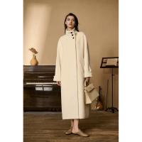 China Winter Mongolian Cashmere Overcoat Luxury Ladies Long Alpaca Wool Trench Coat Women 100% Wool Cashmere Handmade Coat for Women for sale