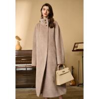 China Winter Mongolian Cashmere Overcoat Luxury Ladies Long Alpaca Wool Trench Coat Women 100% Wool Cashmere Handmade Coat for Women for sale
