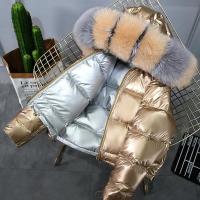 China Fox Fur Collar Down Jackets Bubble Coats Women Short Coats for Ladies Puffer Jacket Winter Coats Women for sale