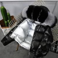 China Fox Fur Collar Down Jackets Bubble Coats Women Short Coats for Ladies Puffer Jacket Winter Coats Women for sale