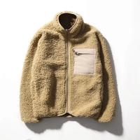 China Custom Logo Solid Color Stand Collar Zipper Loose Hood Oversized Long Sleeve Sherpa Winter Coat Polar Fleece Jacket for Men for sale