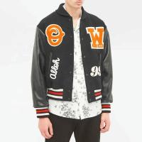 China 2023 Winter OEM Custom Logo Vintage Boy Leather Coat Sport Baseball Jacket Bomber Jacket Lettermen Jacket for Men for sale