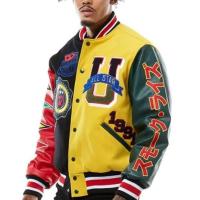 China Embroidery Patches Custom Men Letterman Jacket Baseball Leather Street Plus Size Coat Varsity Jacket for Men for sale