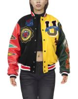 China Embroidery Patches Custom Men Letterman Jacket Baseball Leather Street Plus Size Coat Varsity Jacket for Men for sale