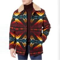 China Western Clothing Custom Plus Size Men&prime;s Geometric Pattern Single Breasted Turndown Aztec Style Coats Jackets for Men for sale