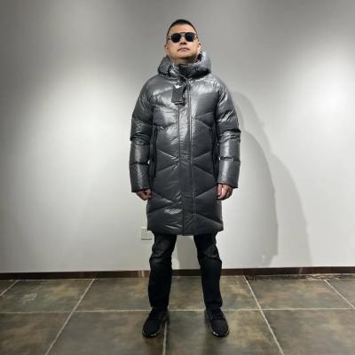 China High Quality Fashion High Street Cotton or White Duck Down Filling Hoodie Puffer Jacket for Men Parka Coat for sale