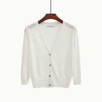 China Women&prime;s Summer Knitwear Thin Cardigan Ice Silk Seven-Point Sleeve with Candy-Colored Sunblock Coat for Women for sale