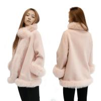 China New Design Autumn Winter Warm Women Shearling MID-Length Fox Fur Coats for Ladies for sale