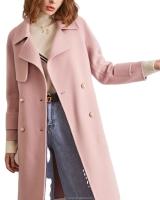 China Wool Blend Peacoat Double-Breasted High Quality Trench Coat Women Long Coats for Ladies for sale