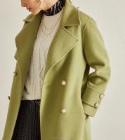 China Wool Blend Peacoat Double-Breasted High Quality Trench Coat Women Long Coats for Ladies for sale