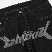 China 2023 Hot Selling Jeans High Streetwear Flared Jeans Men Fashion Hip-Hop Loose Straight Pants for sale