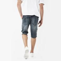 China Custom Summer New Design Men Flared Jeans Patchwork Loose Hip Hop Denim Pants Washed Jeans for sale