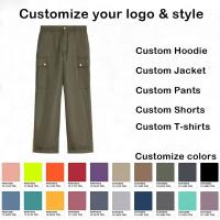 China Sports Polyester Super Dry Trousers Solid Pockets Zip Man Casual Cargo Pants for Men for sale