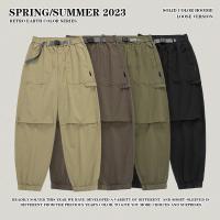 China Custom Track Jogger Pants Cargo Multi Pockets Pant Men Khaki Trousers Cargo Pants for Men for sale