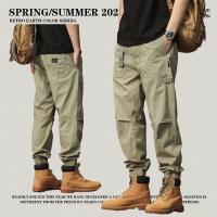 China Custom Track Jogger Pants Cargo Multi Pockets Pant Men Khaki Trousers Cargo Pants for Men for sale