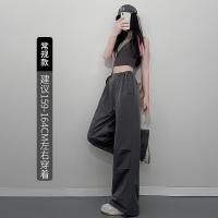 China Custom Casual High Quality Lightweight 100%Nylon Woven Sports Workout Blank Cargo Pants for Women for sale
