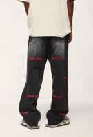 China Streetwear Men&prime;s Pant Blank Baggy Denim Distressed Vintage Stacked Flare Jeans Pants for sale