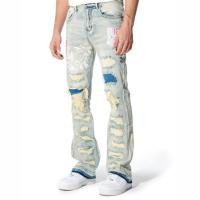 China Custom Slim Fit Jeans Skinny Streetwear Straight-Leg Premium Stretchy Pants Denim Jeans for Men for sale