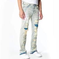 China Custom Slim Fit Jeans Skinny Streetwear Straight-Leg Premium Stretchy Pants Denim Jeans for Men for sale