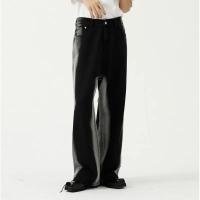 China Wholesale Custom Streetwear Designer Blank Baggy Distressed Vintage Jeans Stacked Flare Denim Pants Men for sale