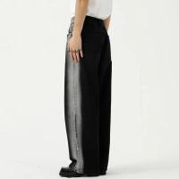 China Wholesale Custom Streetwear Designer Blank Baggy Distressed Vintage Jeans Stacked Flare Denim Pants Men for sale