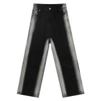 China Wholesale Custom Streetwear Designer Blank Baggy Distressed Vintage Jeans Stacked Flare Denim Pants Men for sale