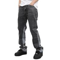 China Custom Streetwear Pant 100% Cotton Jogger Elasticated Waistband Black Men Blank Straight Leg Sweatpants for sale
